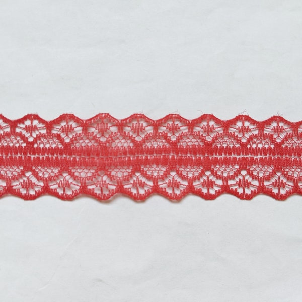 Red Lace Ribbon - Etsy