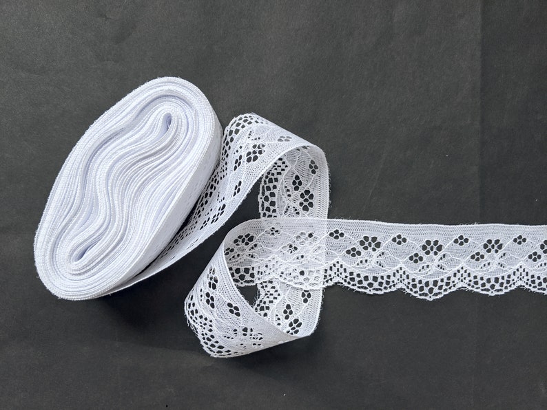 10 Yards of White Lace Trim/ 10 Yards of White Lace Ribbon | Etsy