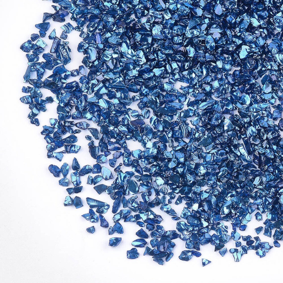 Marine Blue Plated Chip, 40g, 2-5mm, Fairy, Nail Art, Resin, Crafts ...