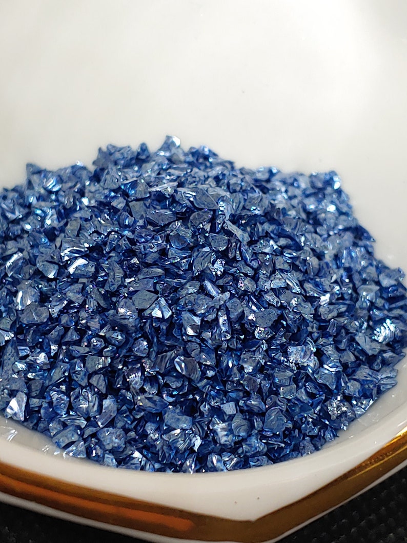 Marine Blue Plated Chip, 40g, 2-5mm, Fairy, Nail Art, Resin, Crafts ...
