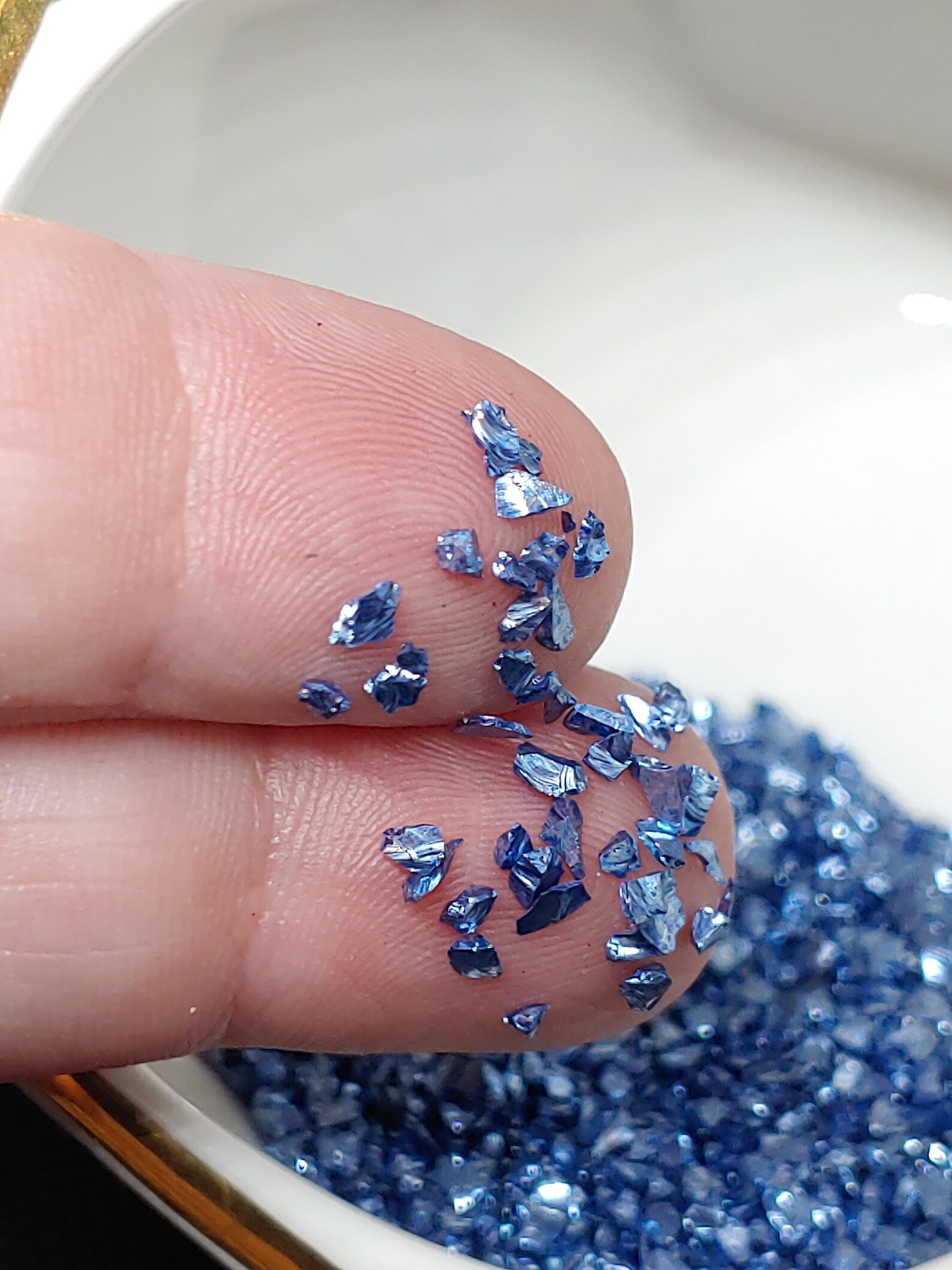 Marine Blue Plated Chip, 40g, 2-5mm, Fairy, Nail Art, Resin, Crafts ...