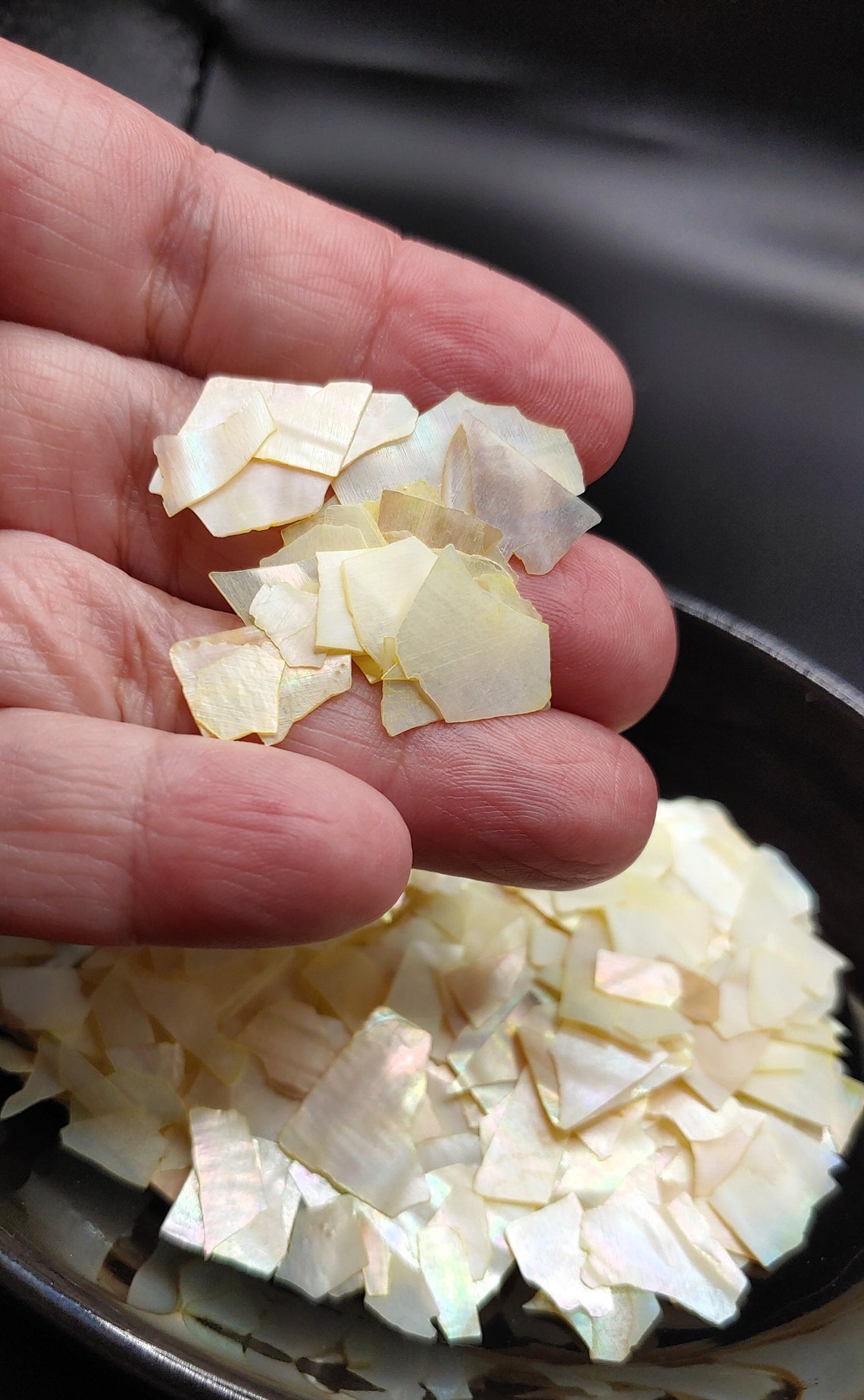 5g Lt. Yellow Shell Slices. Arts and Crafts, Nail Art, Collage, Mosaics ...