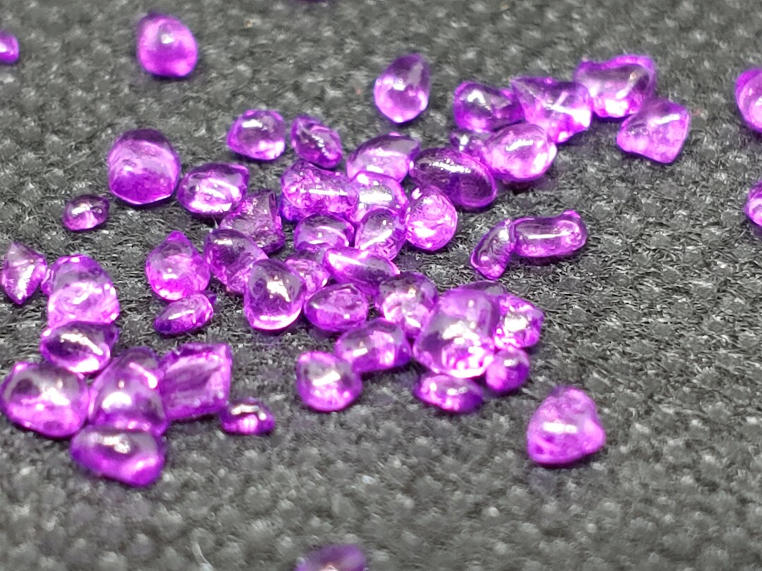 Violet Blue 40g Dyed Transparent Pebbles, 2.6-2.8mm, Mixed Sizes, No ...