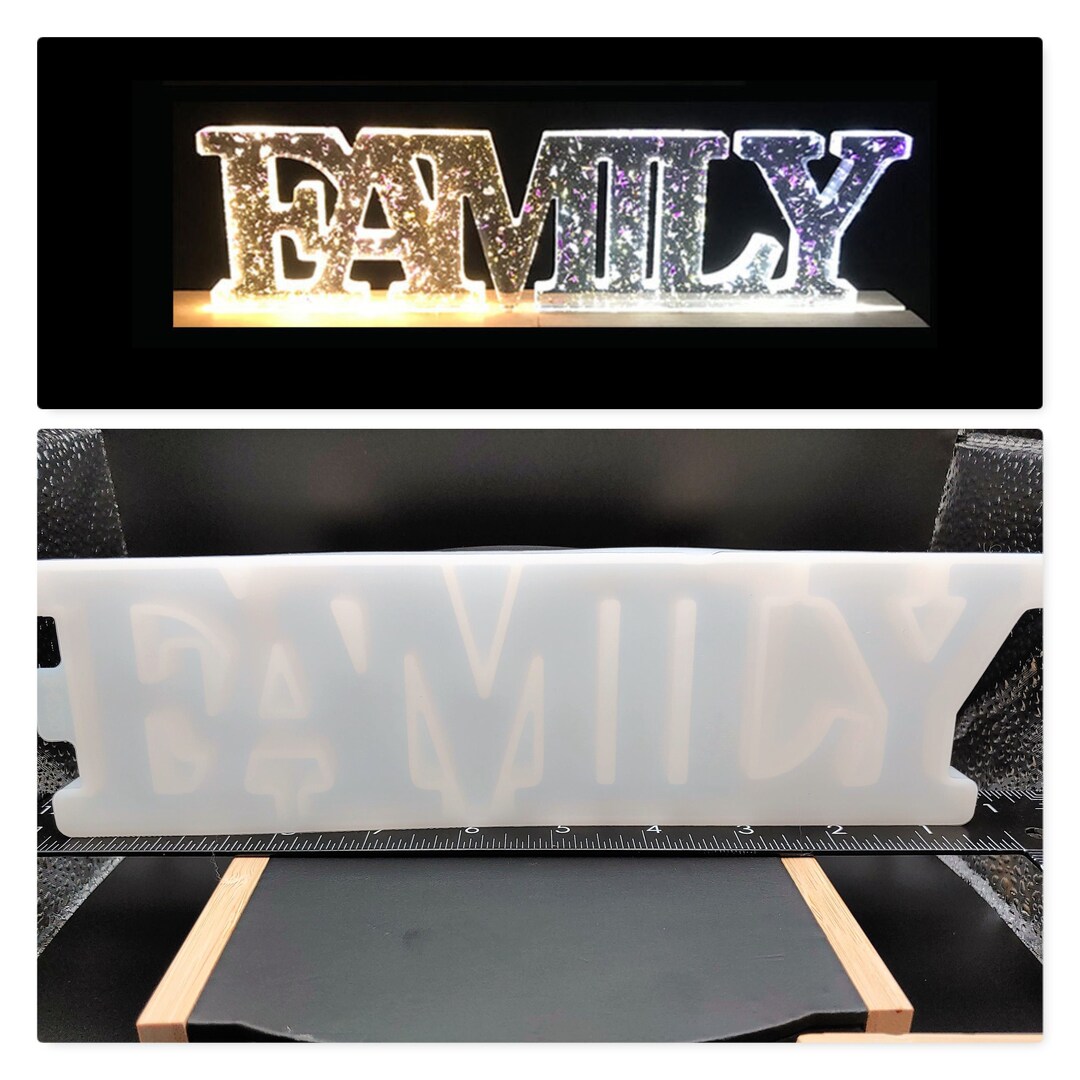 FAMILY. Silicone Word Mold UV Resin Resin Casting - Etsy