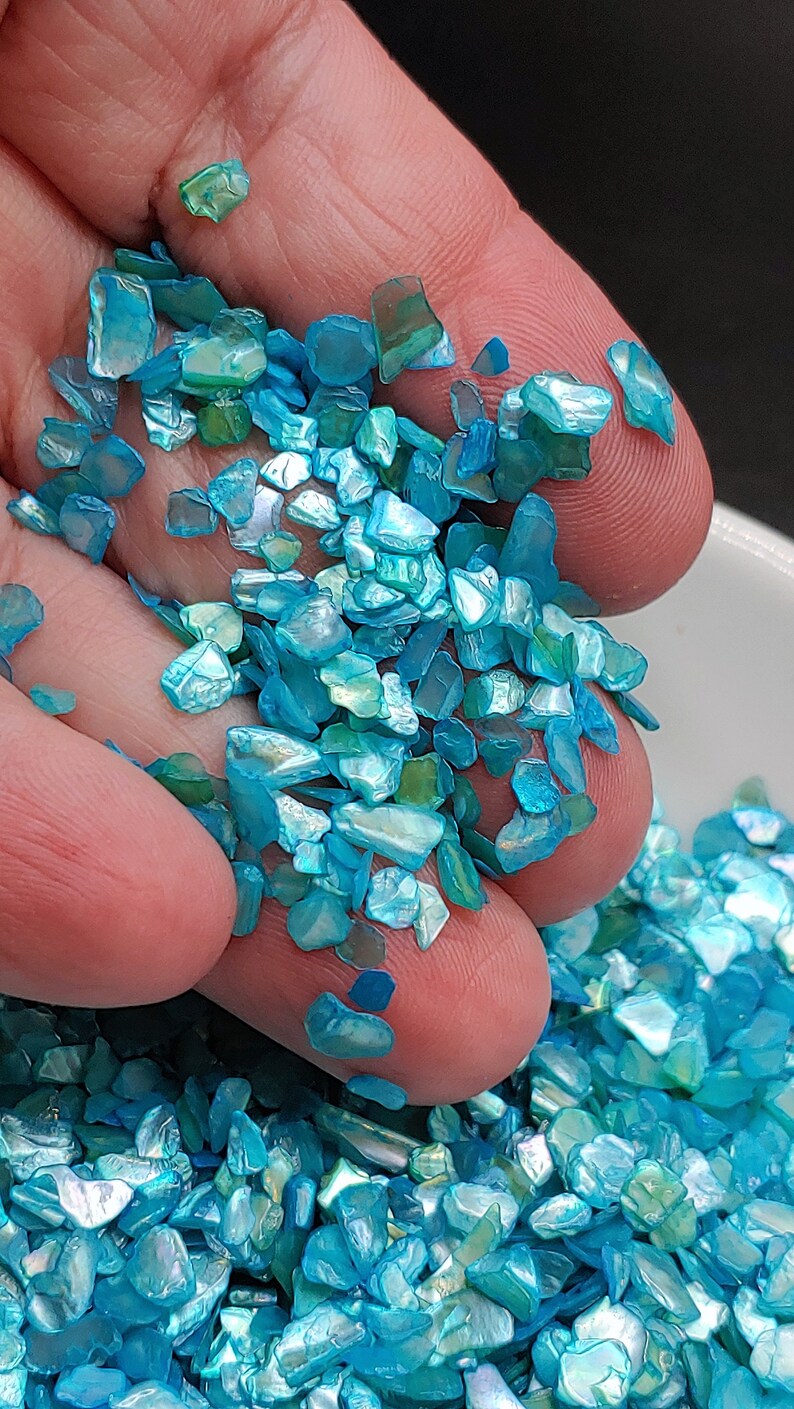 Sky Blue Freshwater Shell Flakes 5g Mosaics Nails Jewelry - Etsy