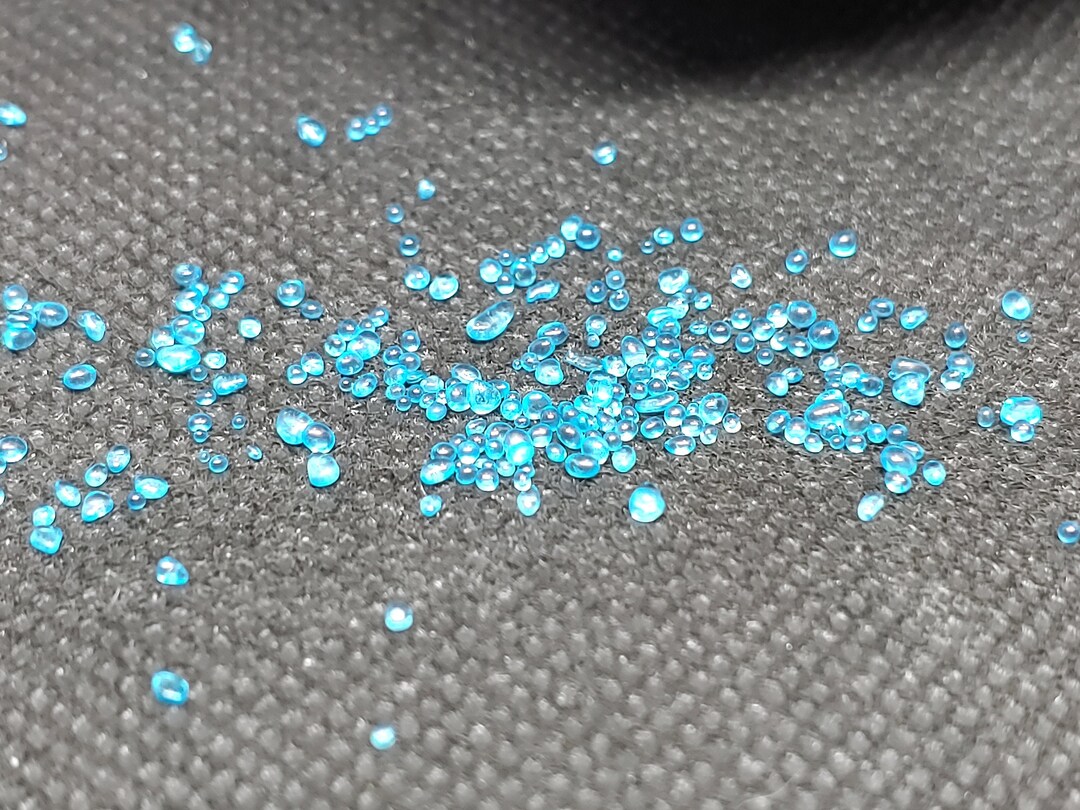 Deep Sky Blue Dyed Transparent Pebbles, 40g 1.5-2.4mm, Mixed Sizes, No ...