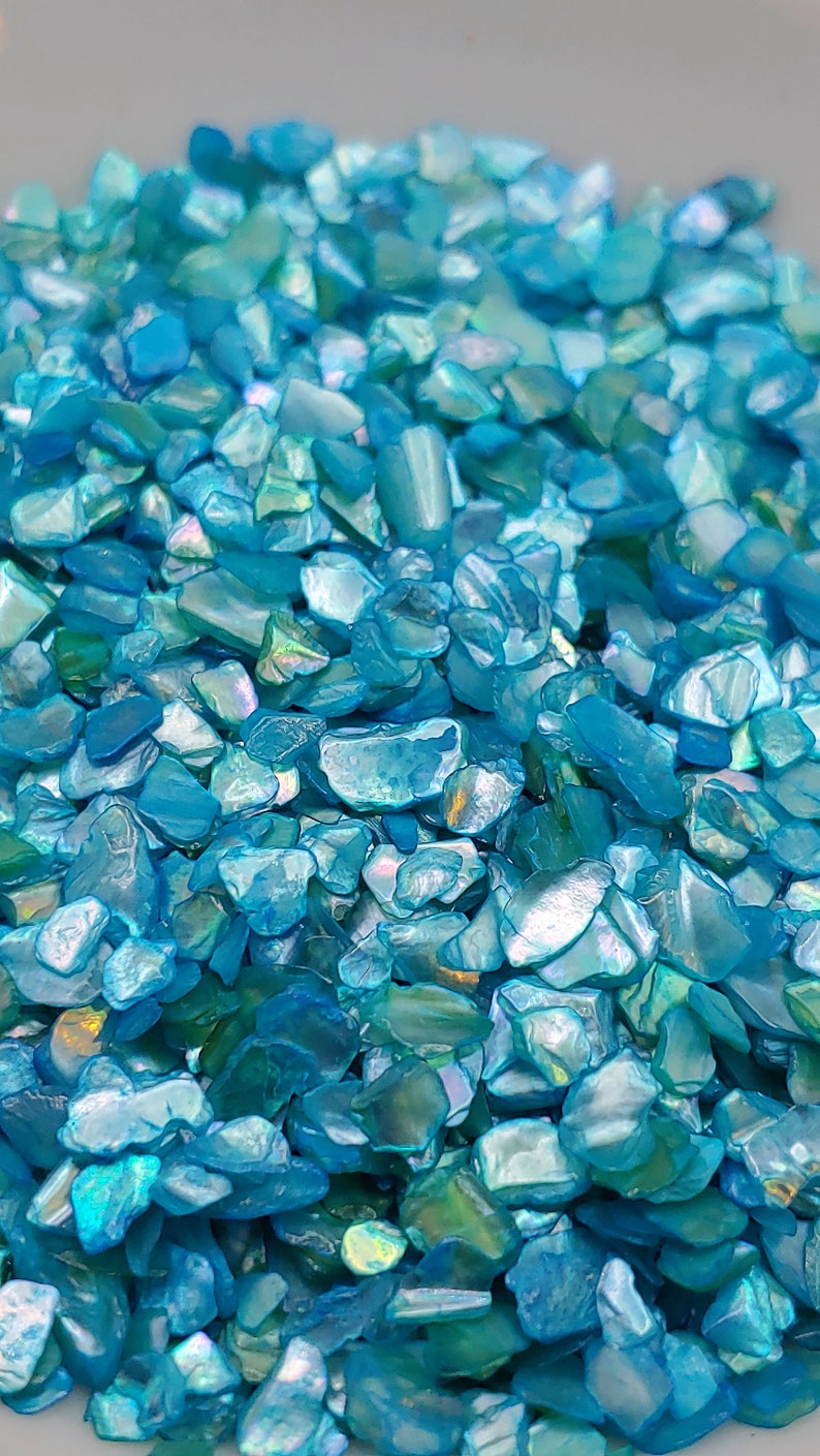 Sky Blue Freshwater Shell Flakes 5g Mosaics Nails Jewelry - Etsy