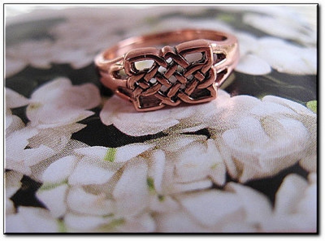 Solid Copper Celtic Knot Band Ring CTR3391 5/16 an Inch Wide. Available ...