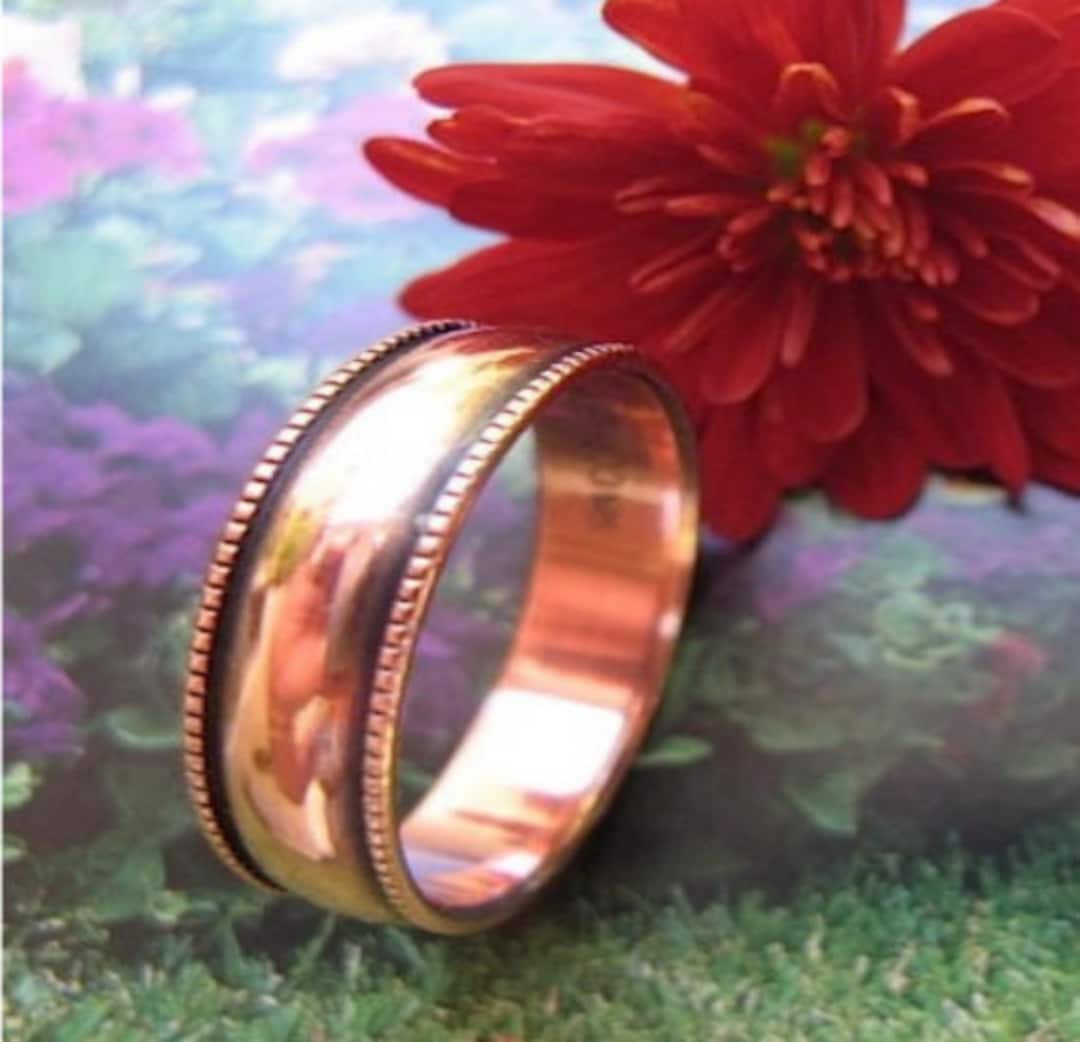 Solid Copper Band Ring 052 Available in Sizes 5 & 6 1/4 of - Etsy