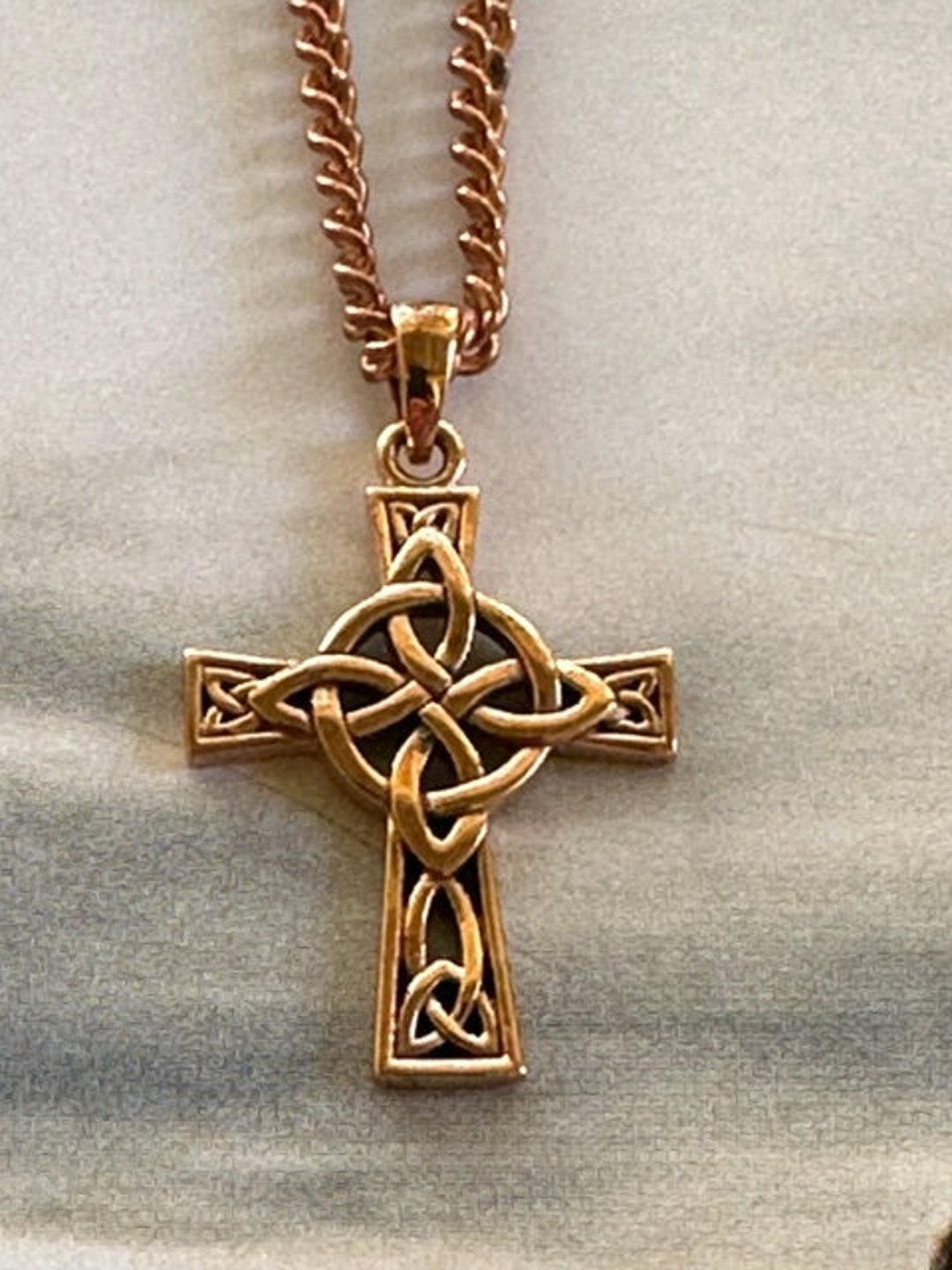Solid Copper Cross Pendant and 20 Inch Solid Copper Chain Set CPD5877 ...