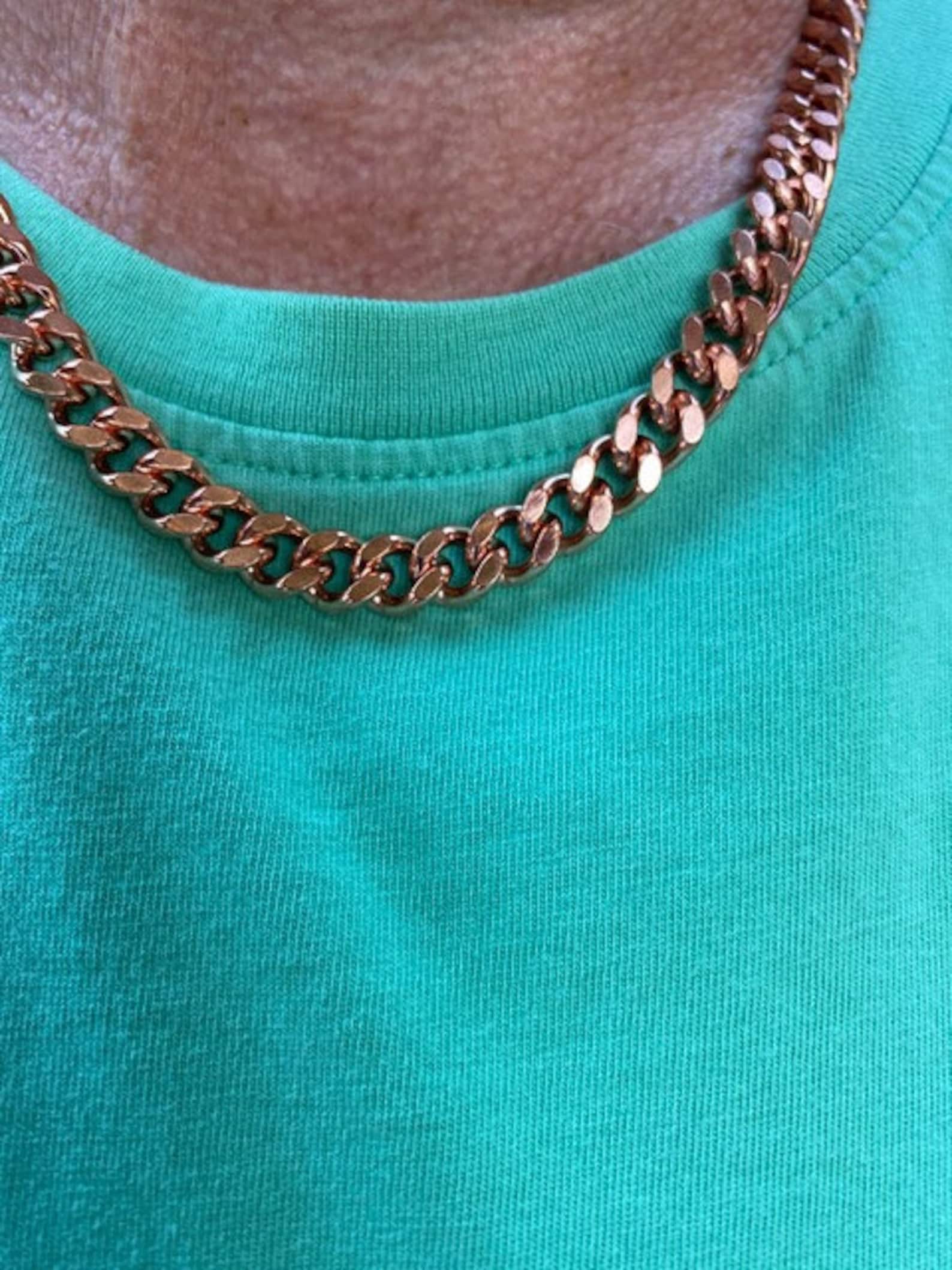 Simple and Unique Solid Copper Chain and Bracelet Set CNB644G - Etsy