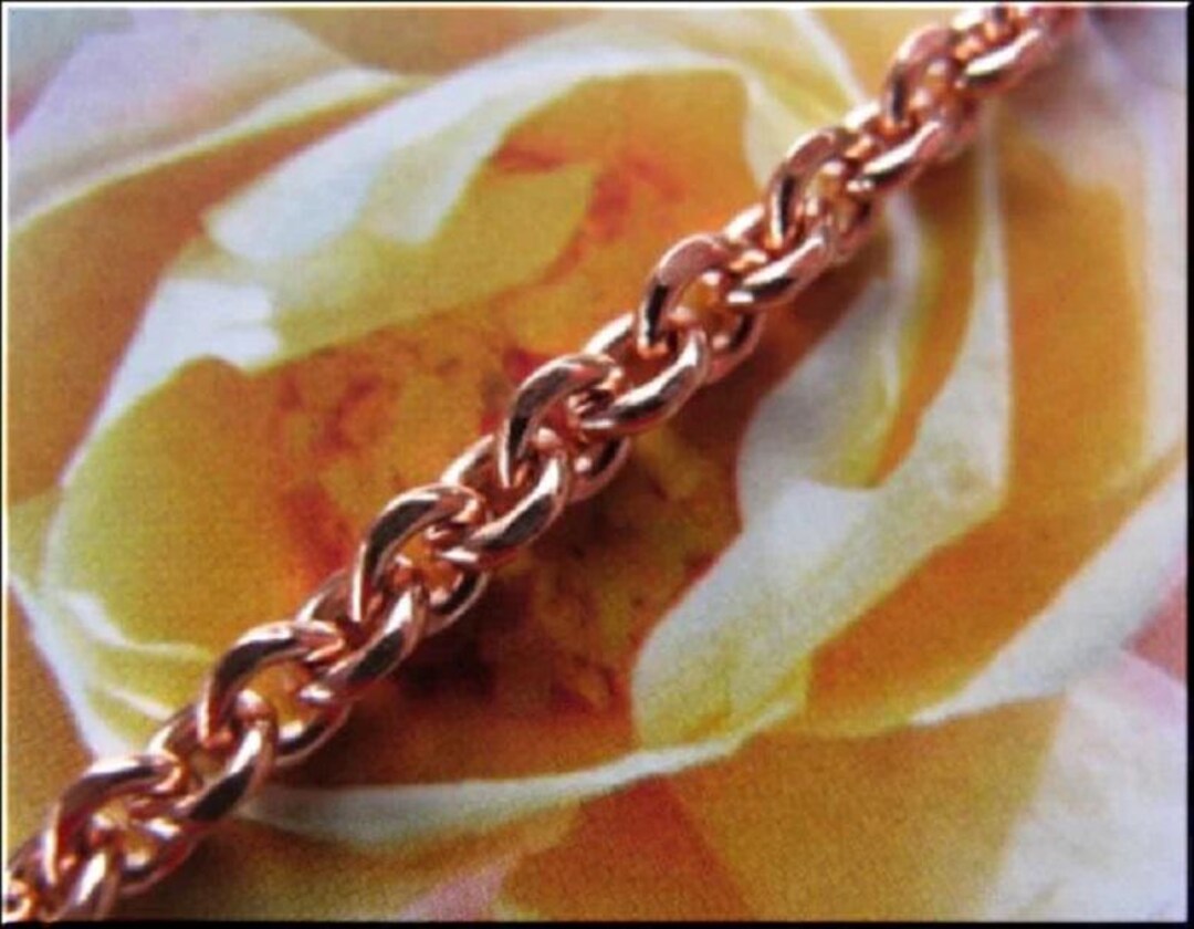 Solid Copper Chain, 1/8 of an Inch Wide. Custom Made to Order. CN601G ...