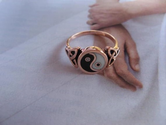 Solid Copper Yin and Yang Ring CRI1390 1/2 of an Inch Round | Etsy