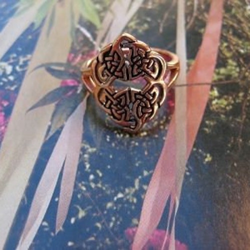 Solid Copper Celtic Knot Band Ring CRI1358 5/16 of an Inch - Etsy