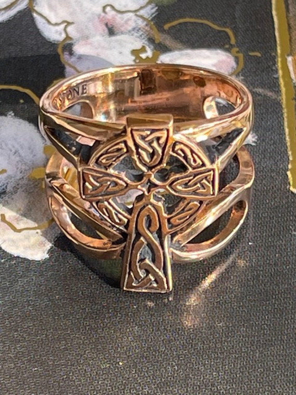 Solid Copper Celtic Cross Ring CRI1952 1/2 an Inch Wide. - Etsy