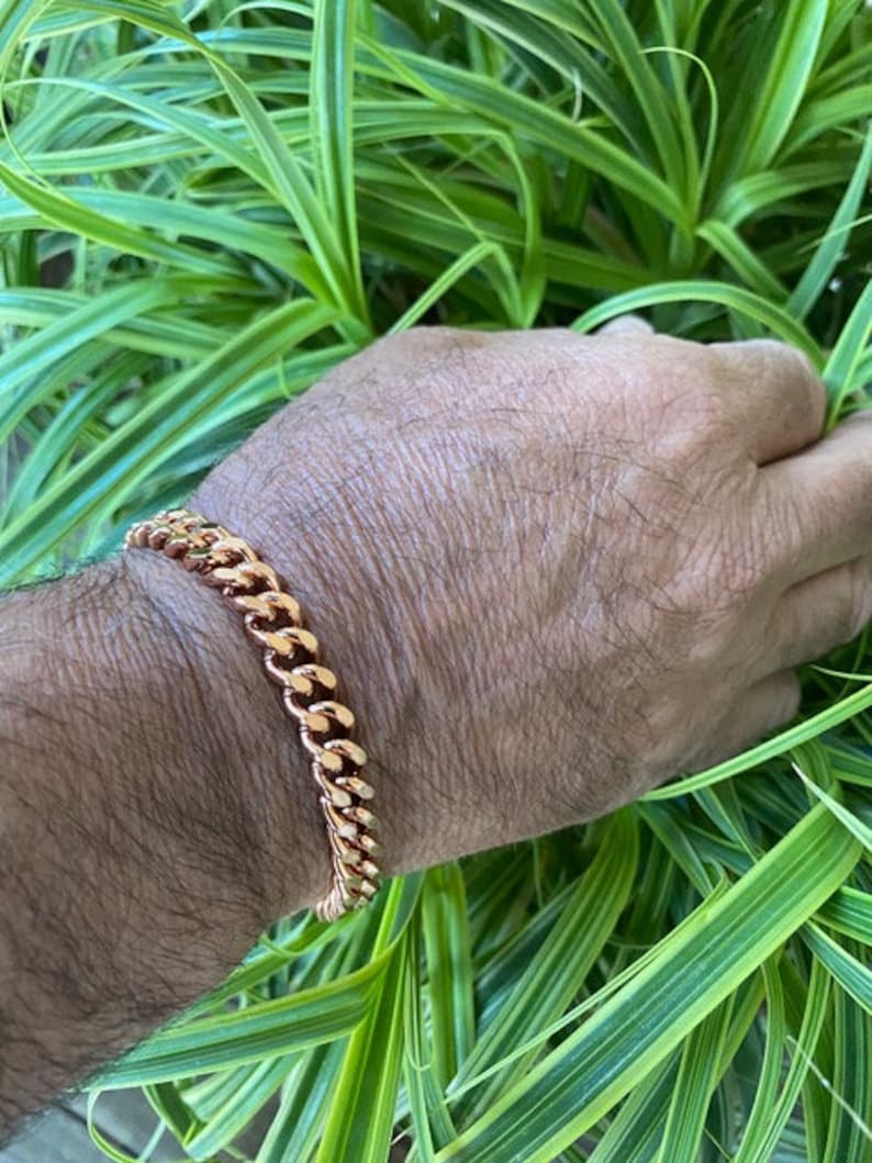 Simple and Unique Solid Copper Chain and Bracelet Set CNB644G - Etsy