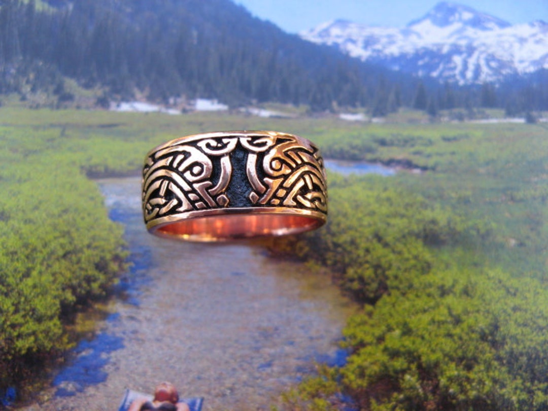 Solid Copper Celtic Knot Band Ring CRI1347 3/8 of an Inch Wide ...