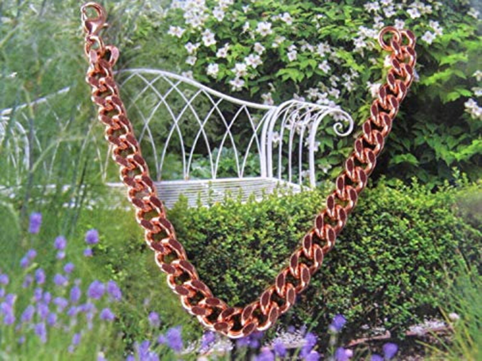 Simple and Unique Solid Copper Chain and Bracelet Set CNB644G - Etsy