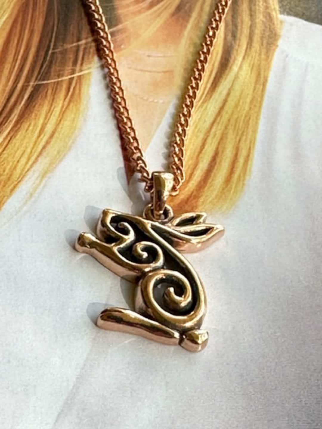Solid Copper Celtic Hare Pendant and Chain Set CPD6037 - Etsy