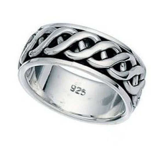 Silver Spinner Ring New Pattern Size P up to Z2 Sterling | Etsy