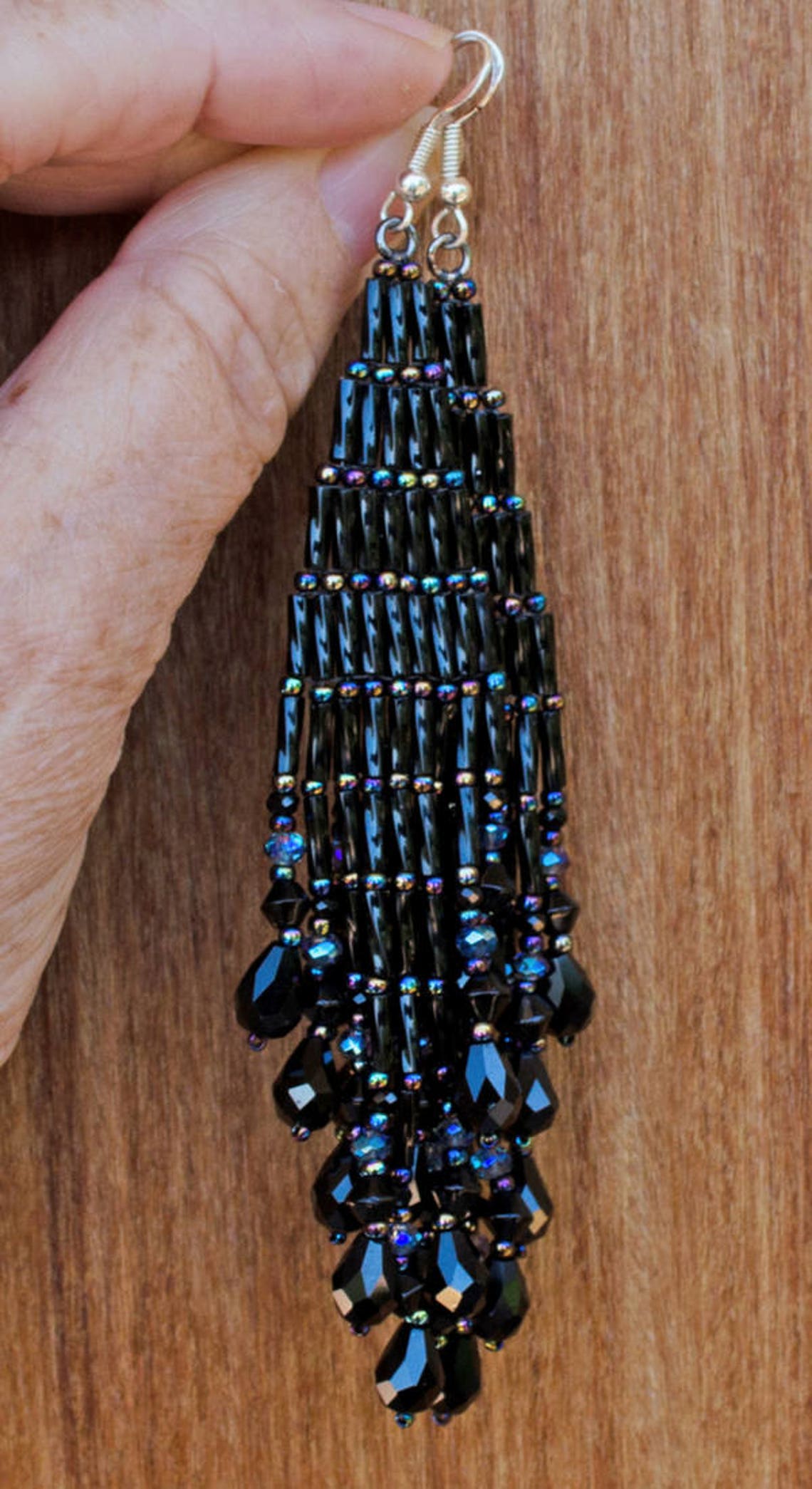 Super Long Earrings Boho Fringe Earrings Beaded Statement Earrings for ...