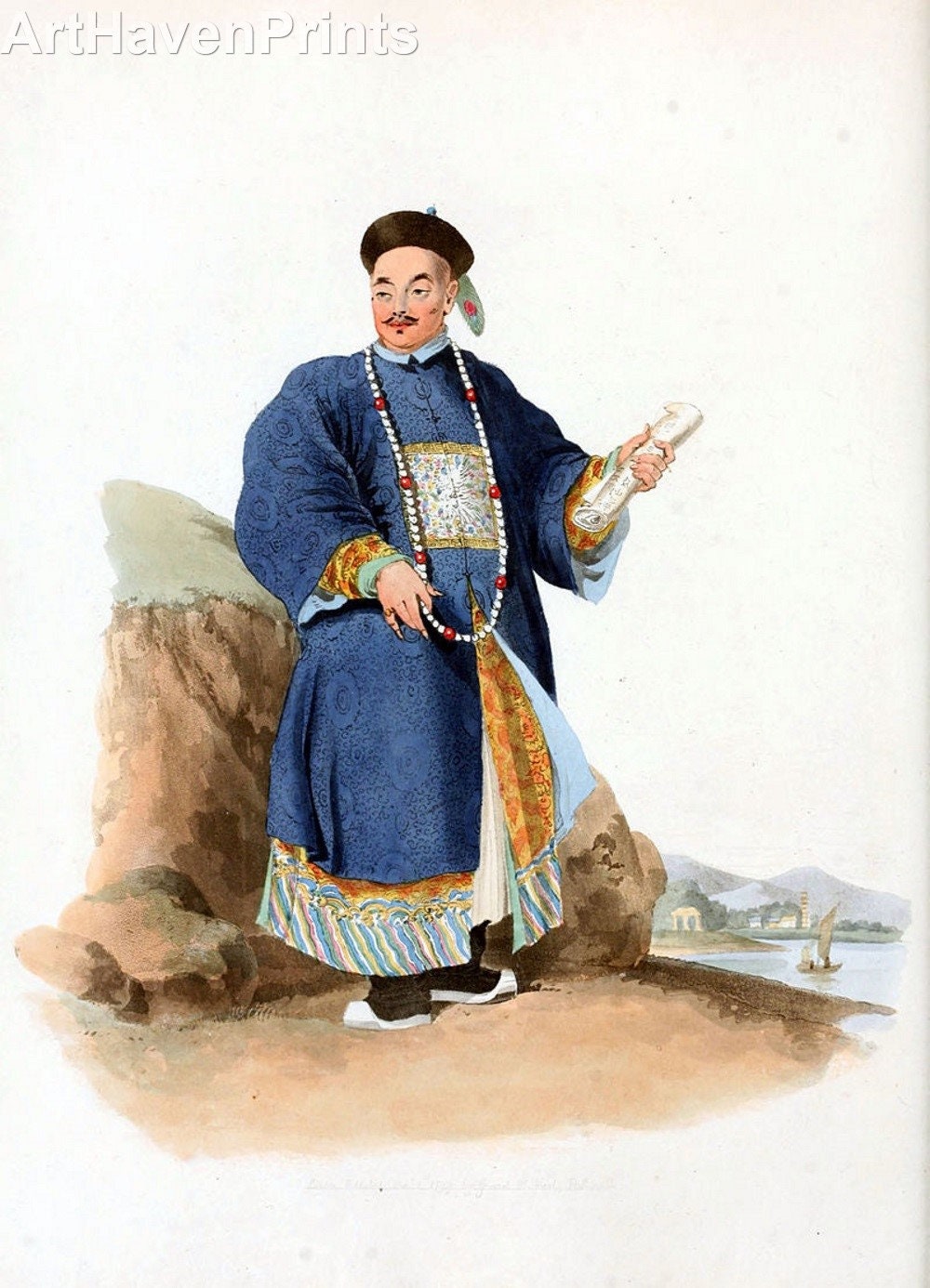 Chinese Prints, Collection of 50 Vintage Chinese Prints by William ...