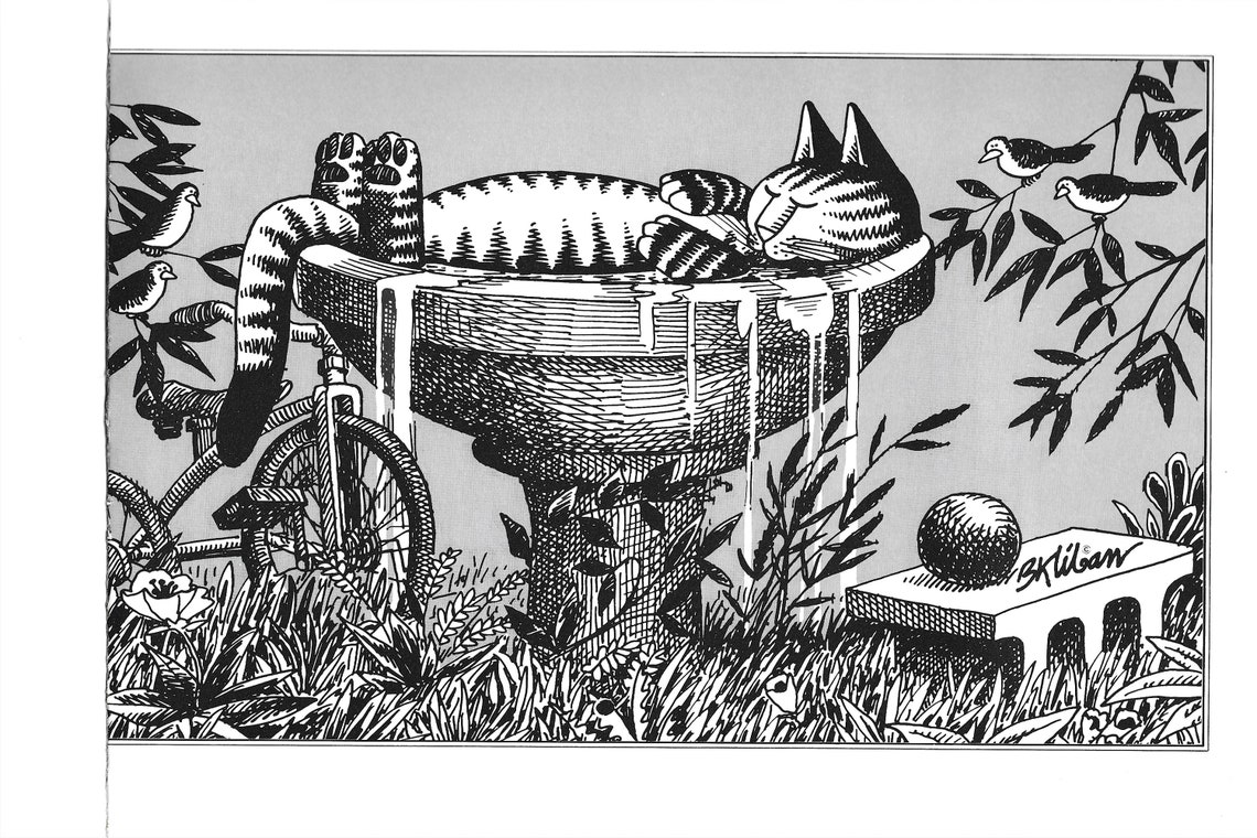 Kliban Cat Funny Prints, Comical Wall Art, Set of Nine, Print Bundle ...