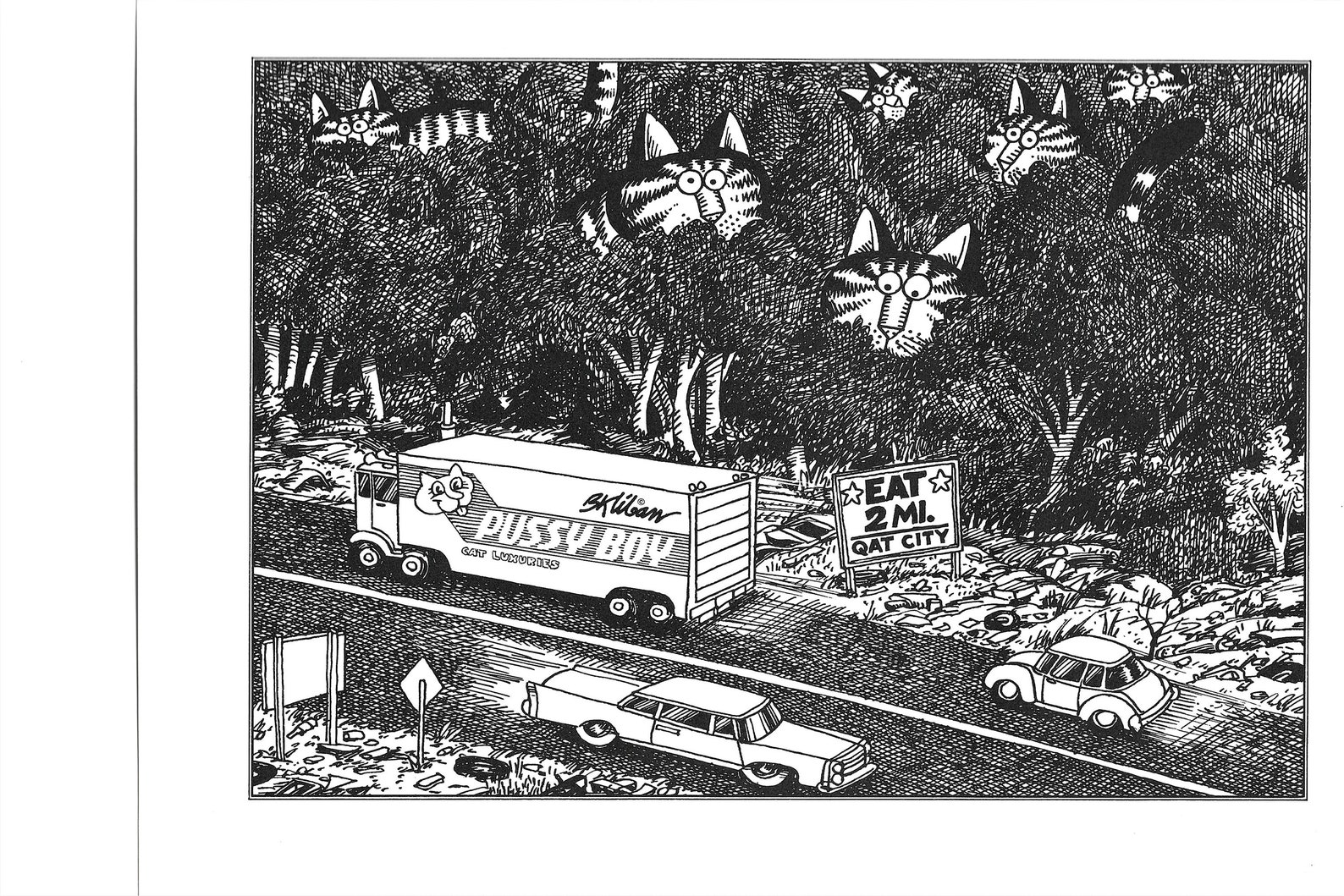 Kliban Cat Funny Prints, Comical Wall Art, Set of Nine, Print Bundle ...