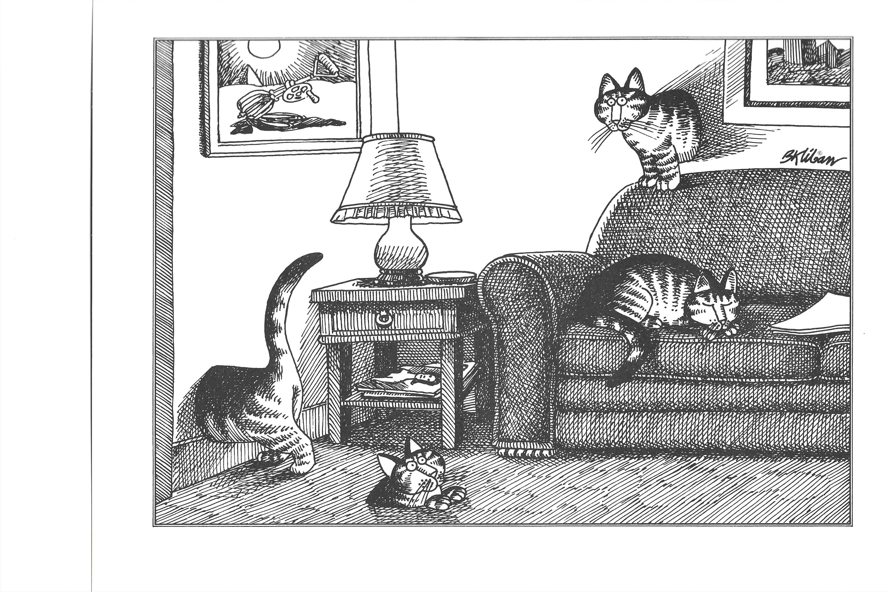Kliban Cat Funny Prints, Comical Wall Art, Set of Nine, Print Bundle ...