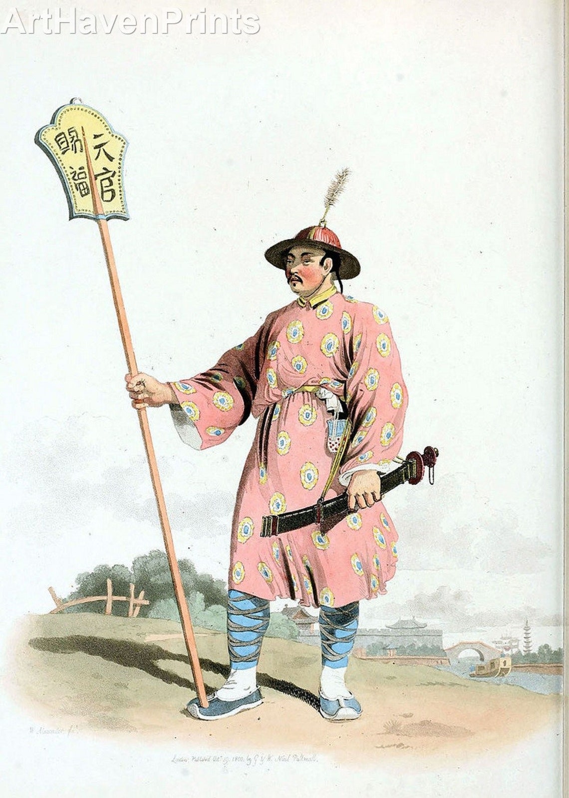 Chinese Prints, Collection of 50 Vintage Chinese Prints by William ...