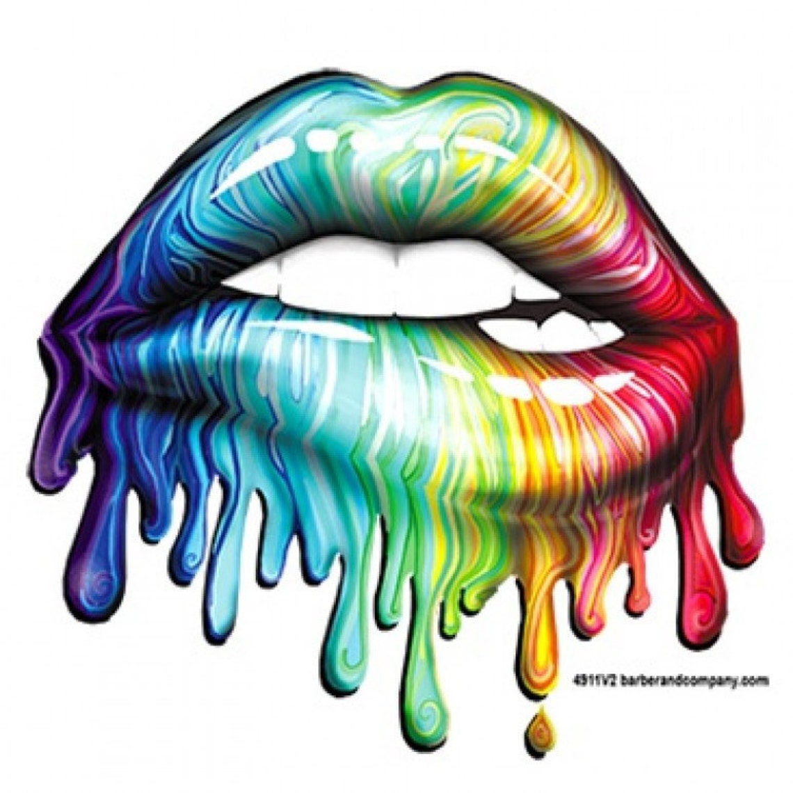 Multicolored Lips | Etsy