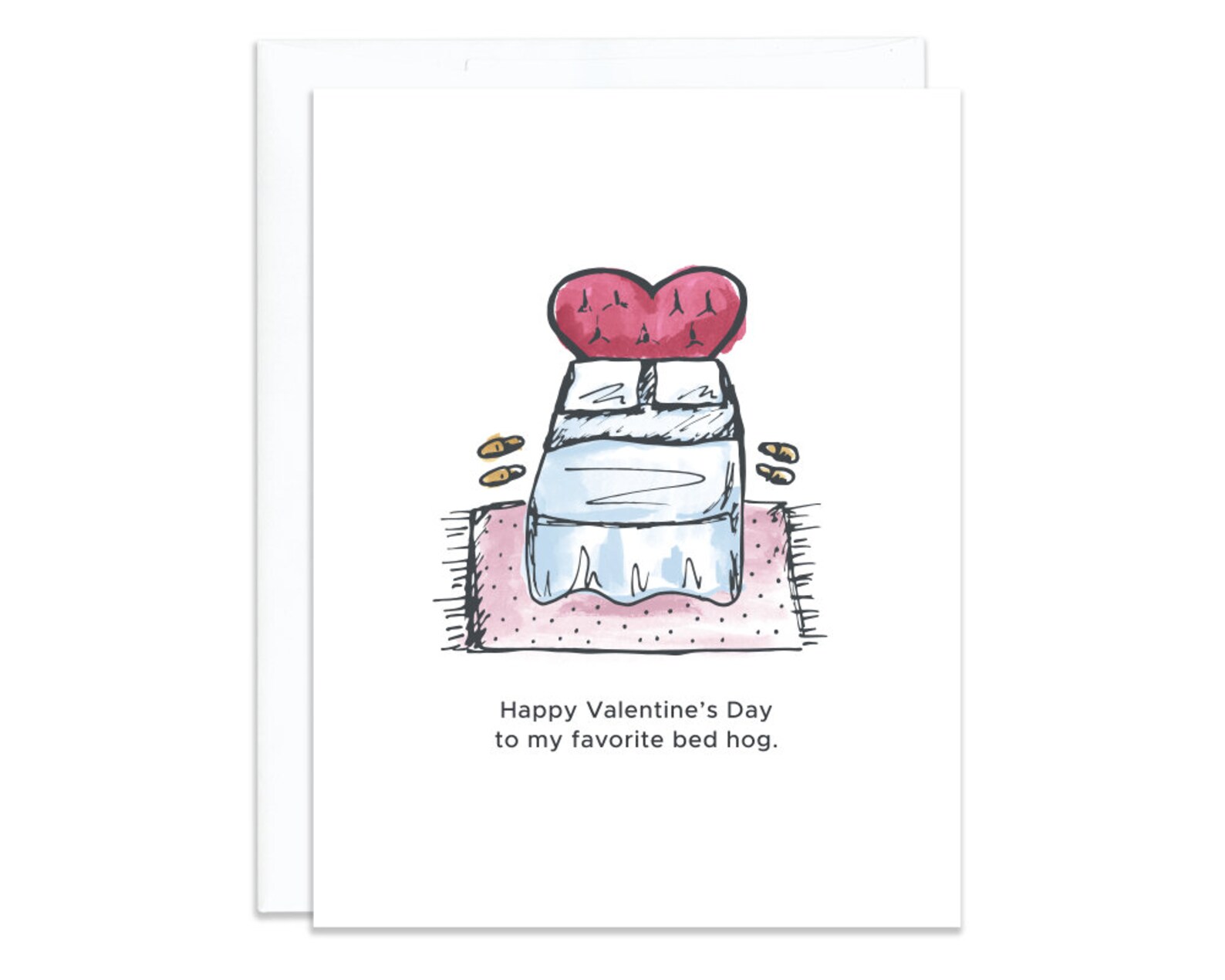 My Favorite Bed Hog Love Valentines Card - Etsy