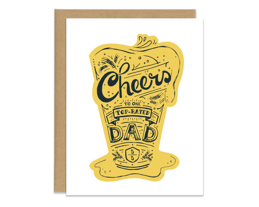 Cheers Dad Birthday / Father's Day / New Dad Card - Etsy