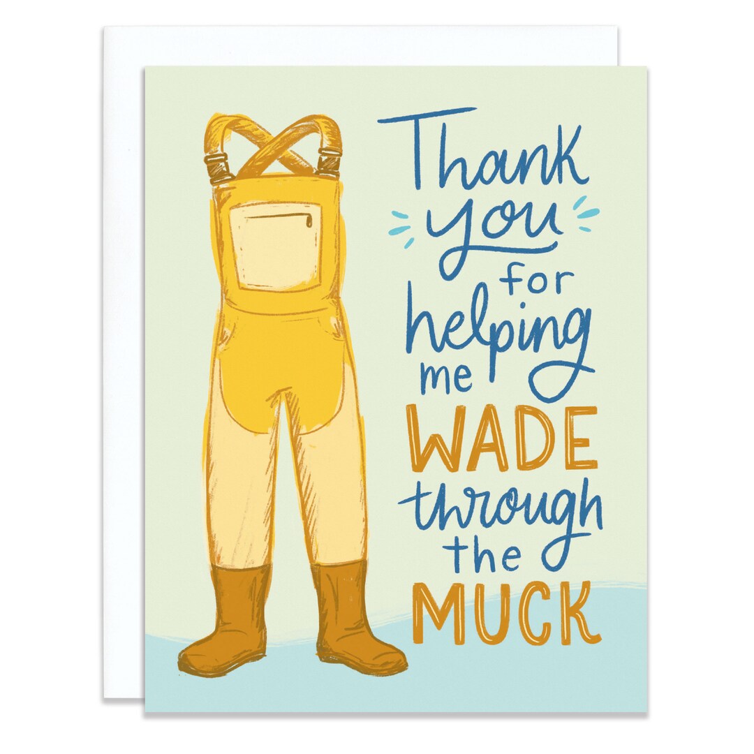 Wade Through the Muck Thank You Card - Etsy