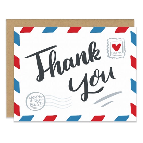 Thank You Mail Carrier Greeting Card / Thank You Note Letter / - Etsy