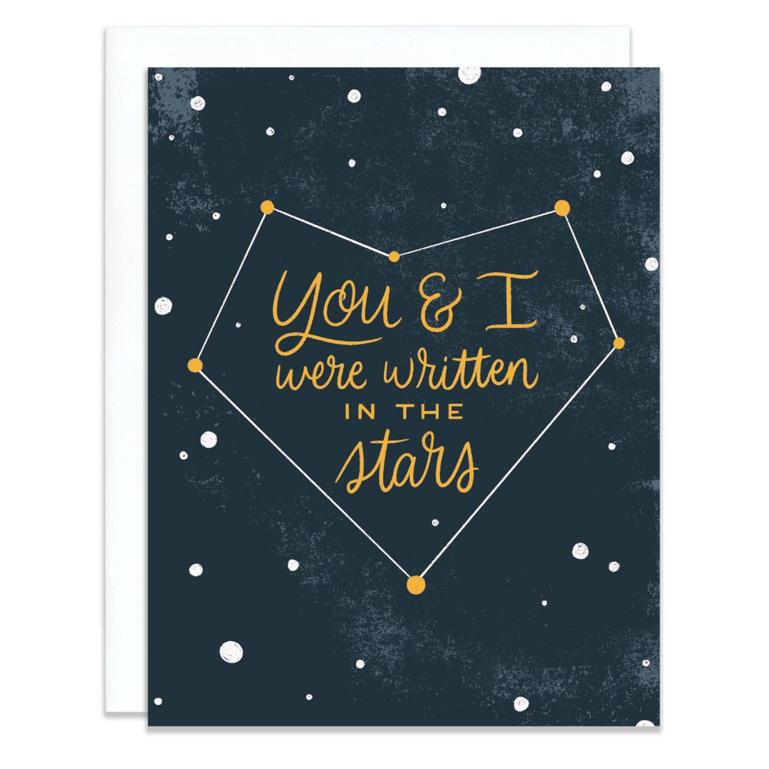 Written in the Stars Card – Love / Valentine's / Anniversary Card - Etsy
