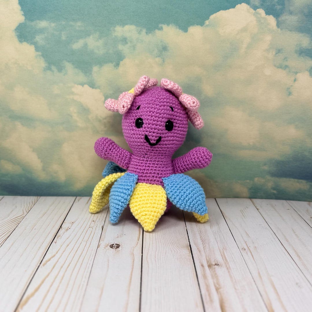 Handmade Crochet Flower Fairy, Amigurumi Fantasy Plush, Cute Stuffed ...