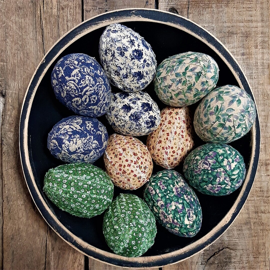 Colonial Primitive Easter Eggs - Rustic Farmhouse Country Decor - Set ...
