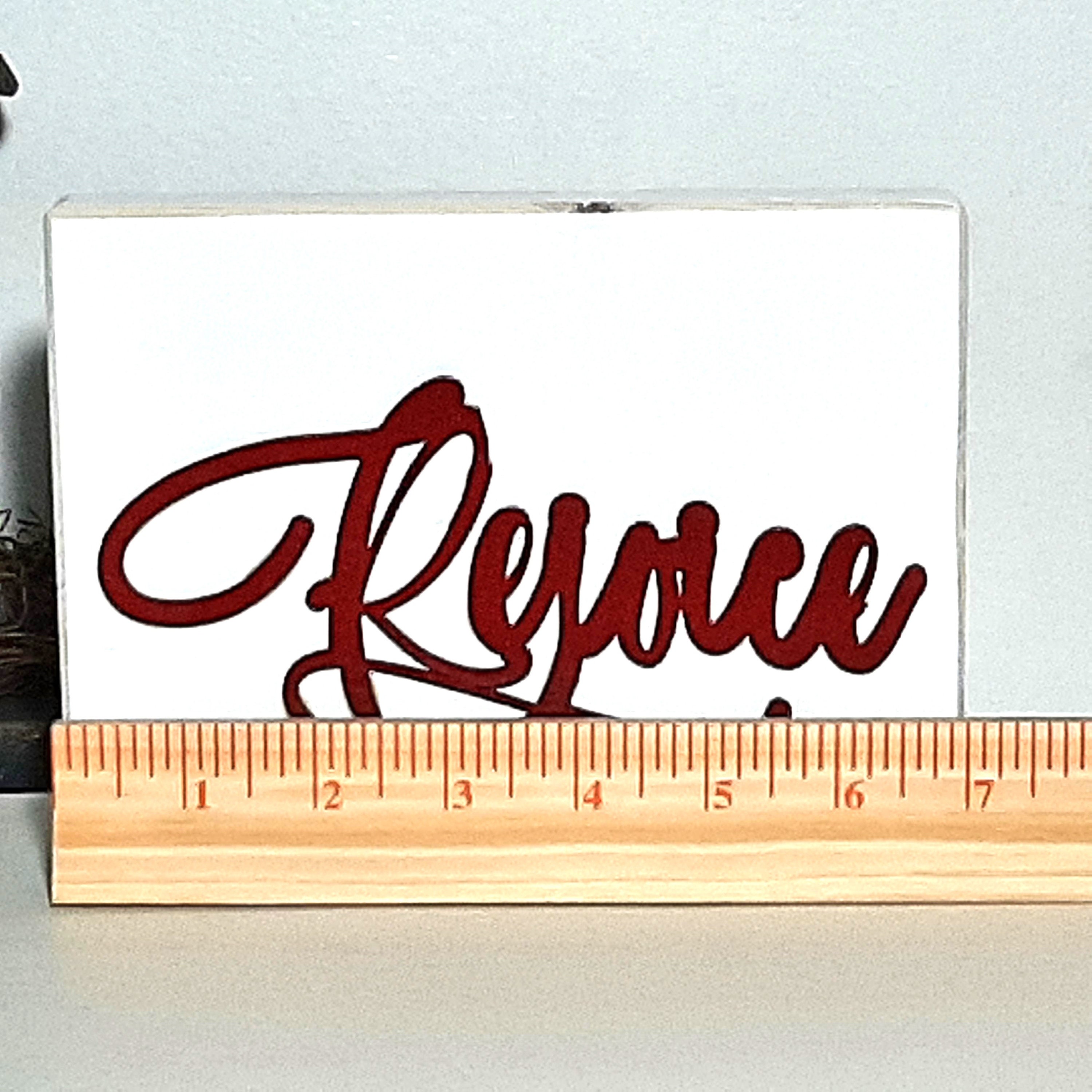 Christmas White Wood Chunky Block Sign Peace Rejoice Joy - Etsy