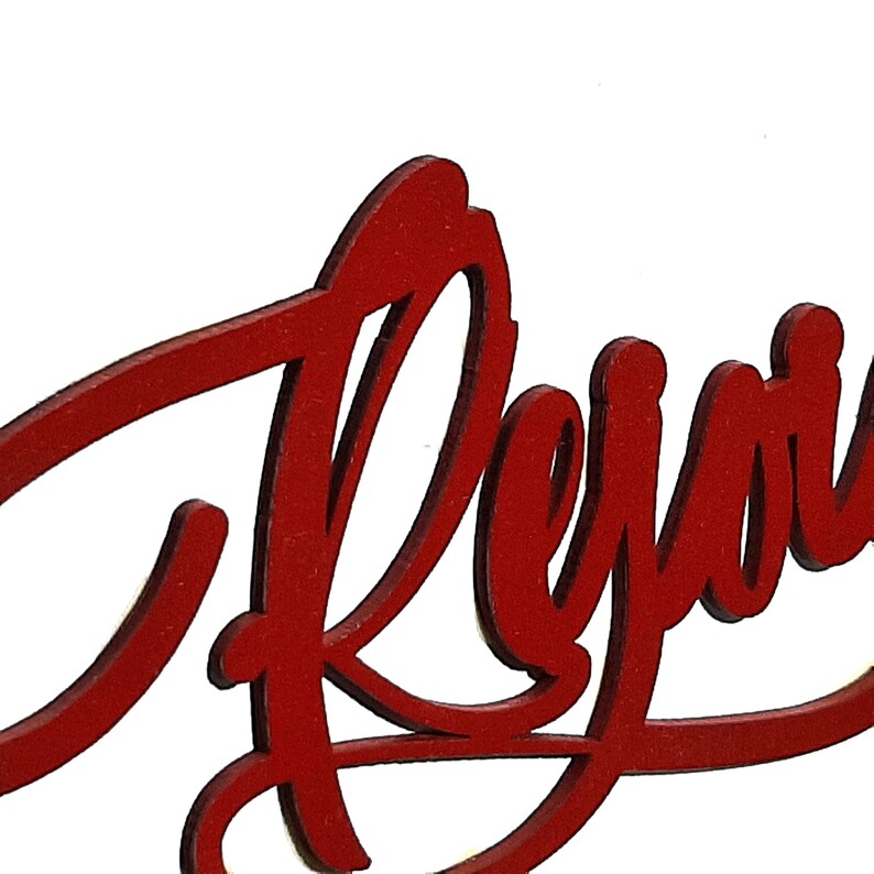 Christmas White Wood Chunky Block Sign, Peace Rejoice Joy Merry Tree ...