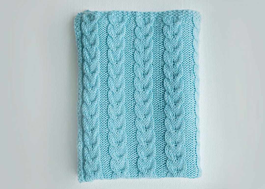 Cable Knit Baby Blanket Knitting Pattern - Etsy
