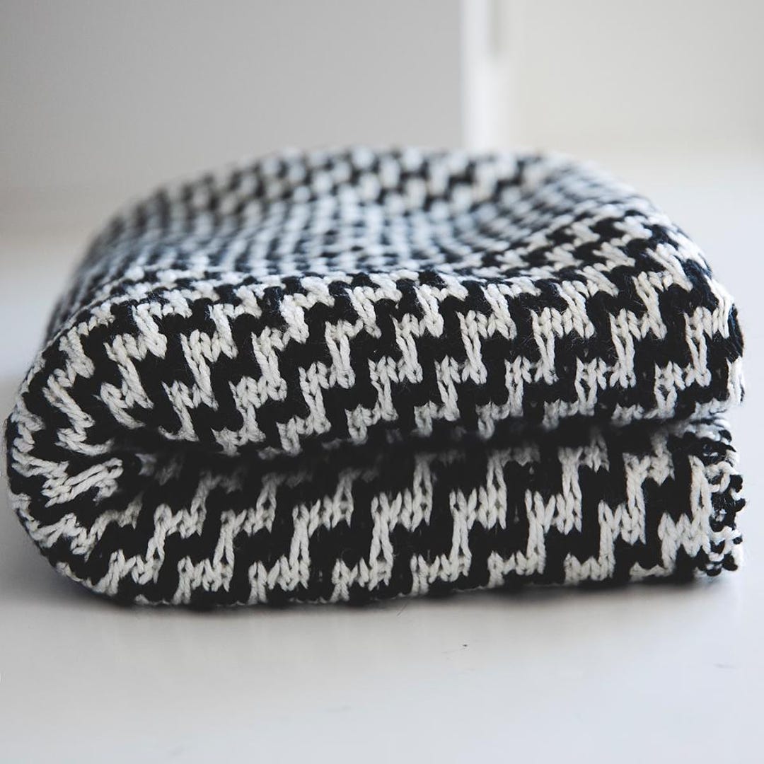 Modern Knit Blanket Pattern, Knit Throw Blanket, Knitting - Etsy