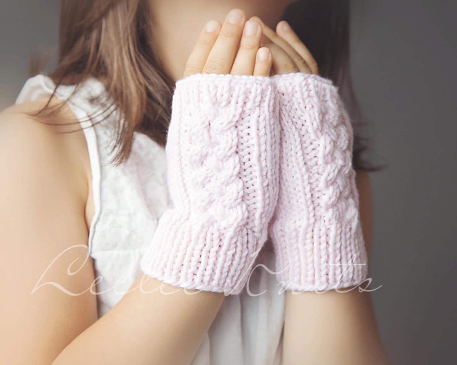Pattern Cable Knit Fingerless Gloves Knitting Pattern - Etsy