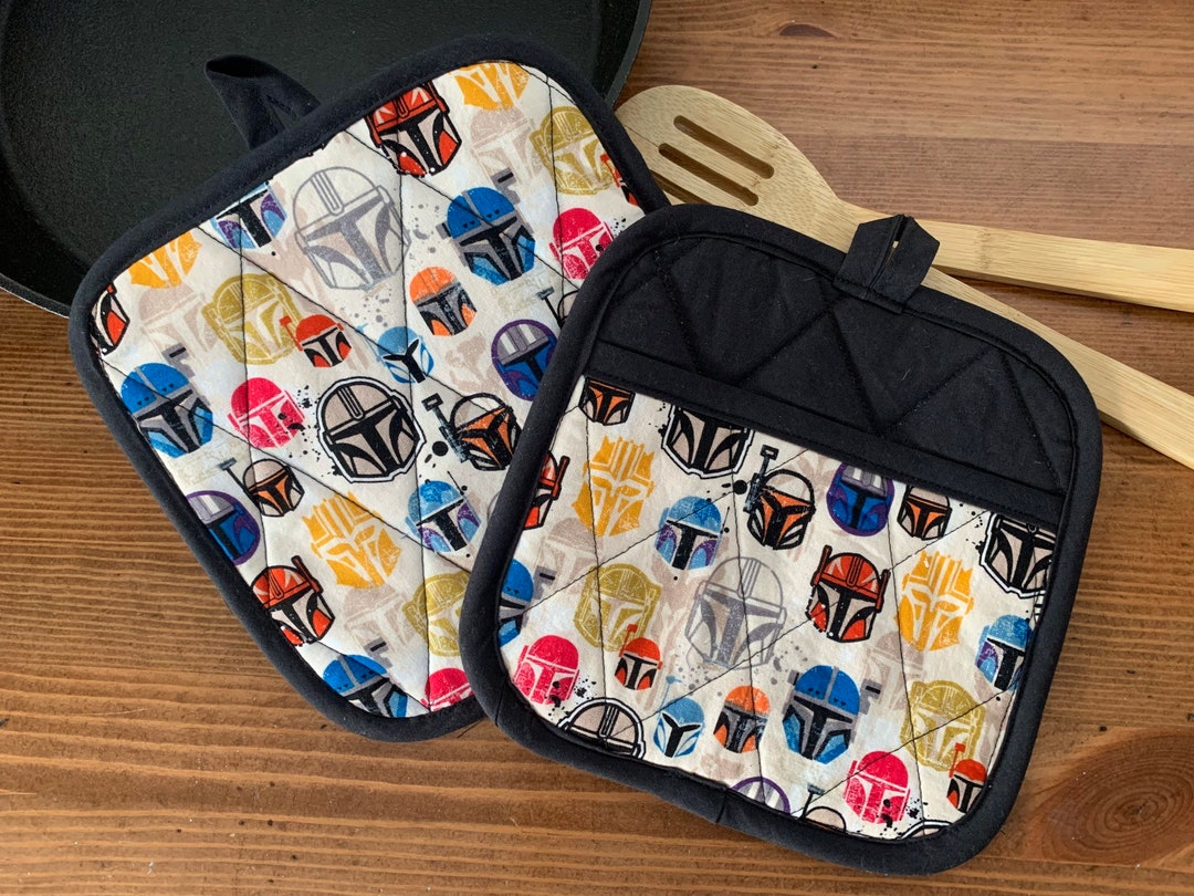Bounty Hunter Mandalorian Star Wars Pot Holders/hot Pads/over Mitts - Etsy