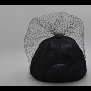 This is Our Satin Black Baseball Cap Made of a Soft Satin With a Netted ...