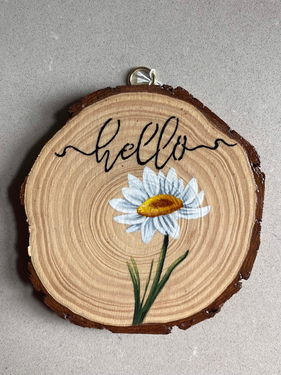 Wooden Entrance Way Sign Daisy Wall Art Ready to Hang Wooden Decor ...