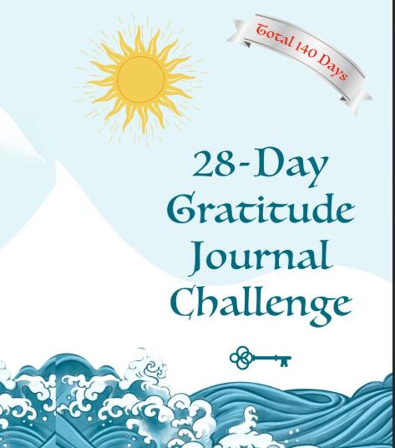 Gratitude Journal - 28 Day Challenge - Download & Print! - Etsy
