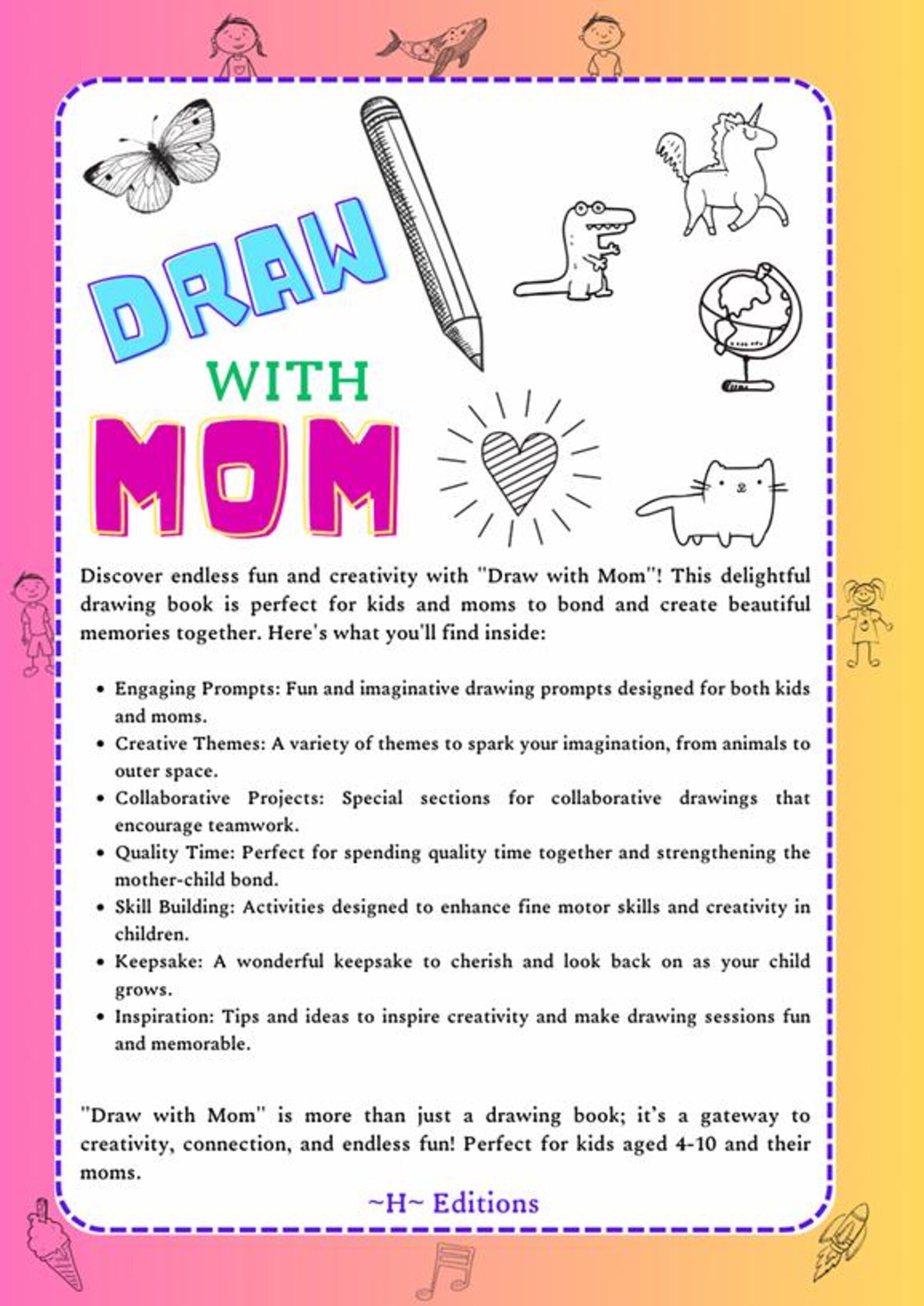 Draw With Mom - 50 Pages of Fun Activity for Moms and Kids - Download ...