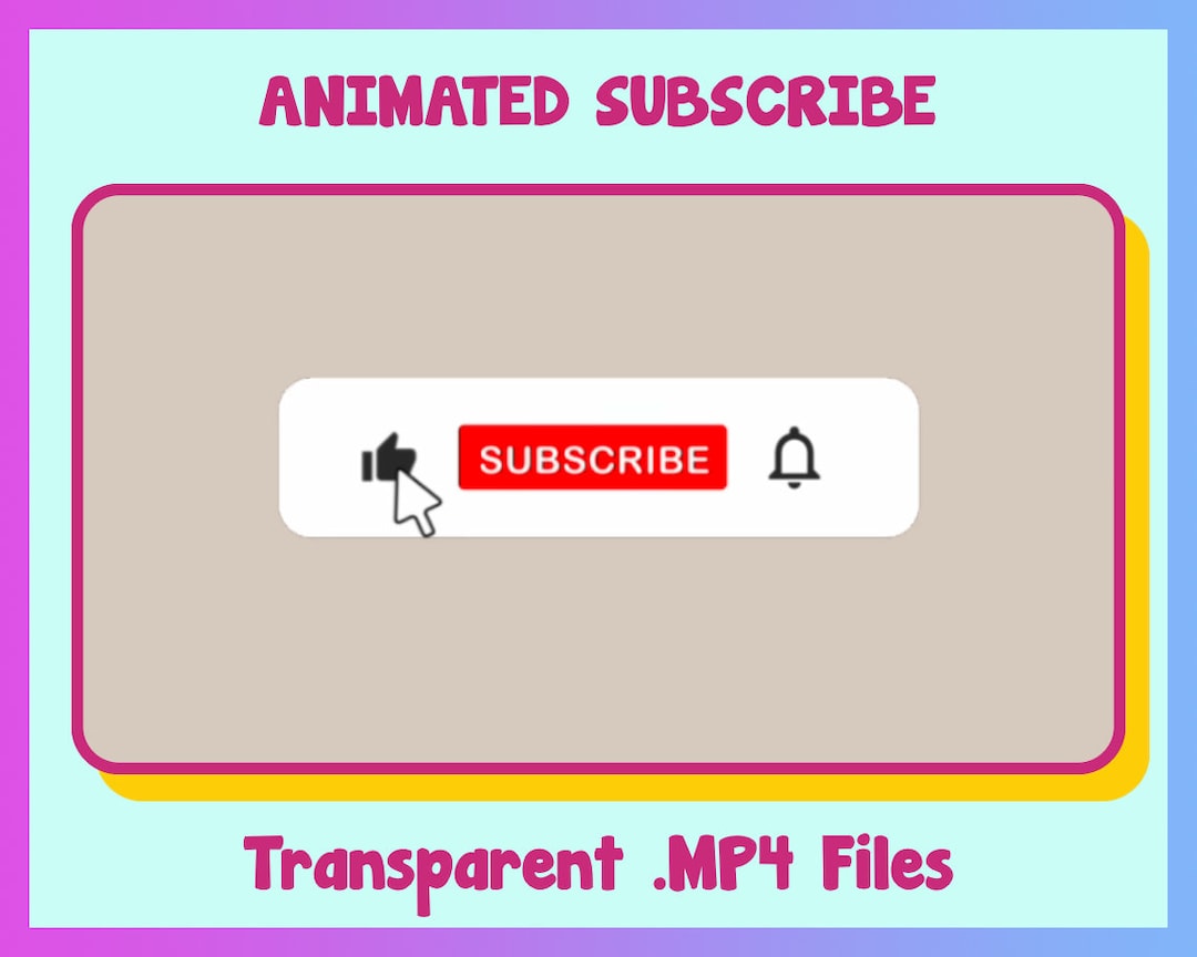 Animated Subscribe Button for Youtube ! Youtube Channel Subscribe Like ...