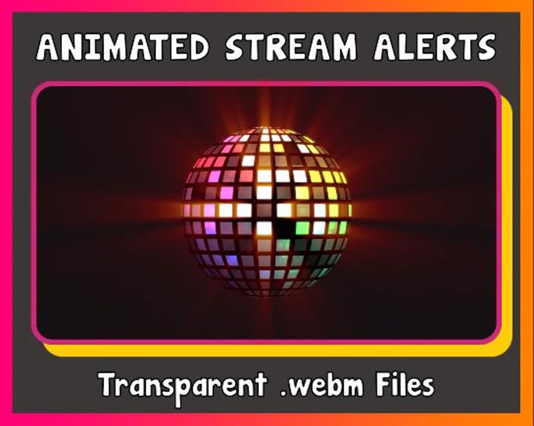 Animated DISCO BALL Drop Down - Stream Alert With SOUND! - Etsy